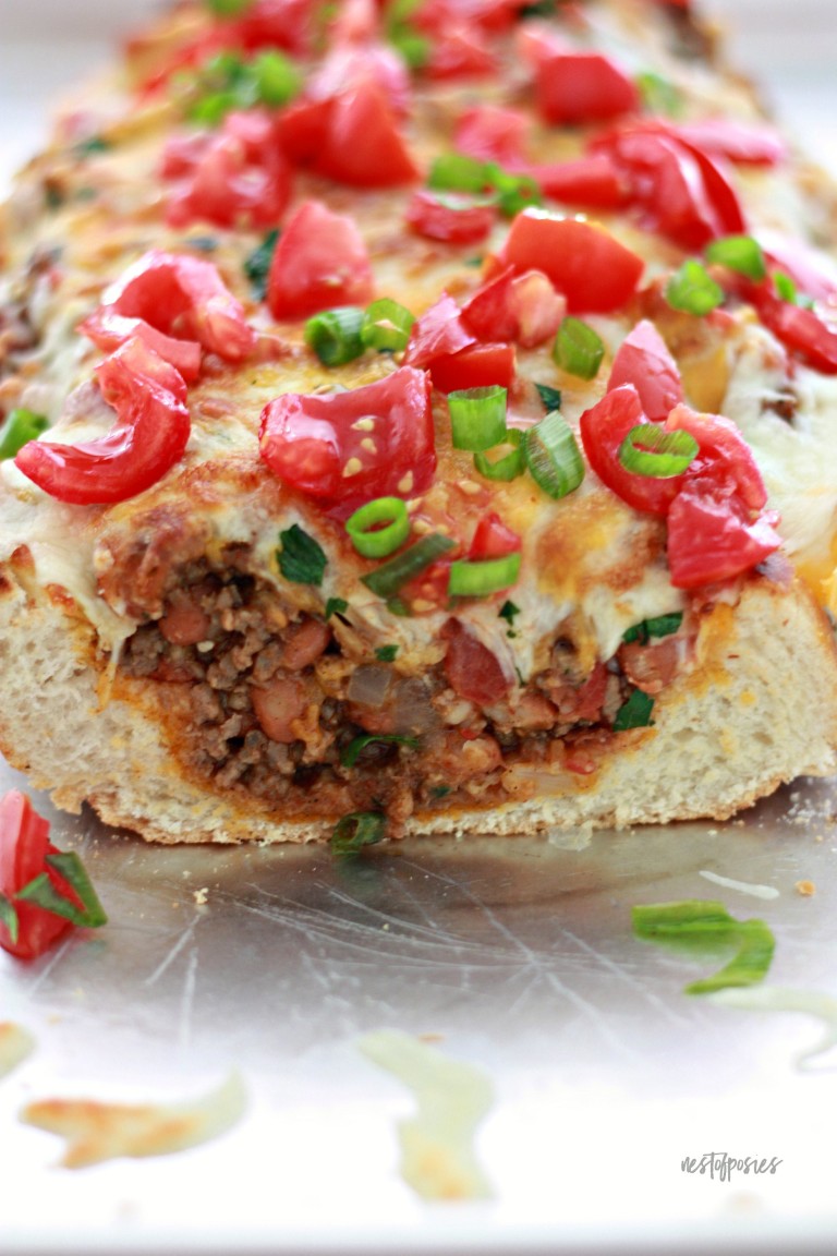 Stuffed Chili Bread with Homemade Sausage Chili