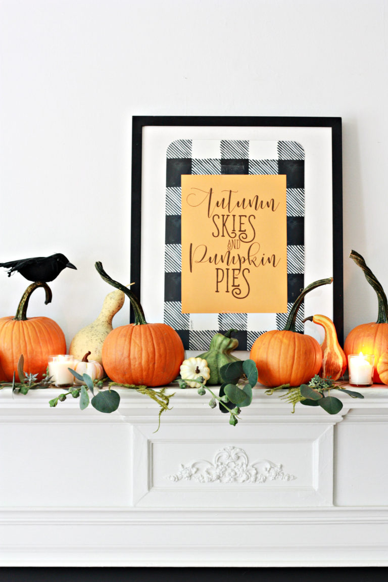 Autumn Skies and Pumpkin Pies Printable - Nest of Posies