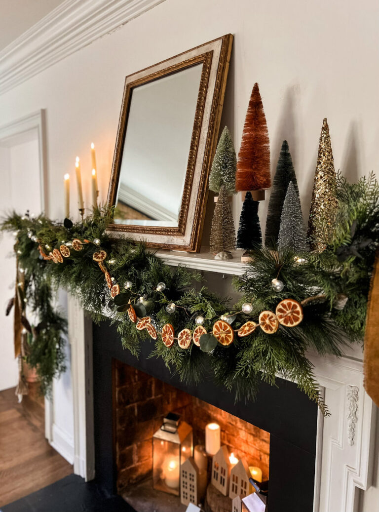 Lush and Rust Christmas Mantel - Nest of Posies